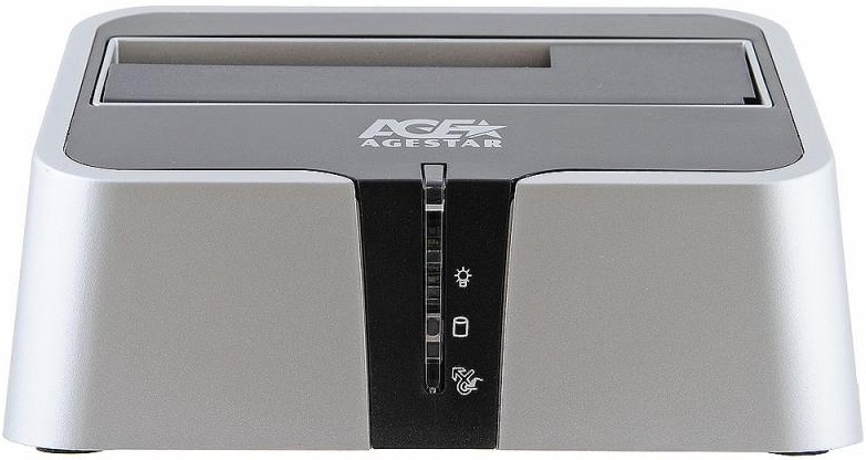 Док-станция для HDD 2.5'/3.5' AgeStar 3UBT2 пластик серебристый ...