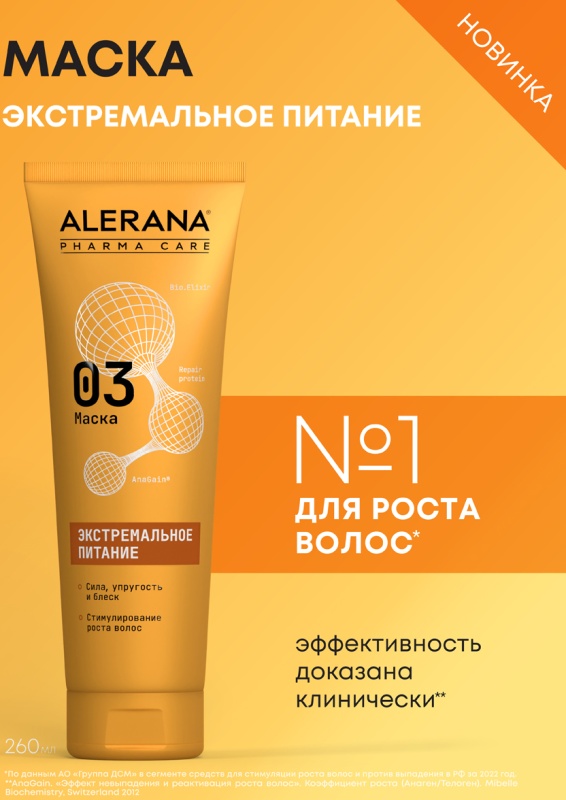 Маска для волос Alerana Pharma Care Формула экстремального питания ...