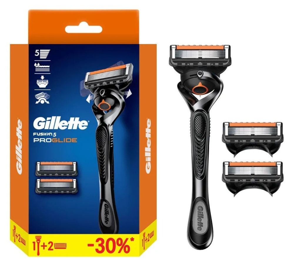 Купить бритвенный станок Gillette Fusion ProGlide, с 3 сменными ...