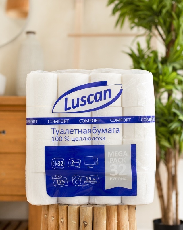 Туалетная бумага Luscan Comfort Megapack 2-сл, 32 рул/уп 1592211КТ — купить по низкой цене в ...