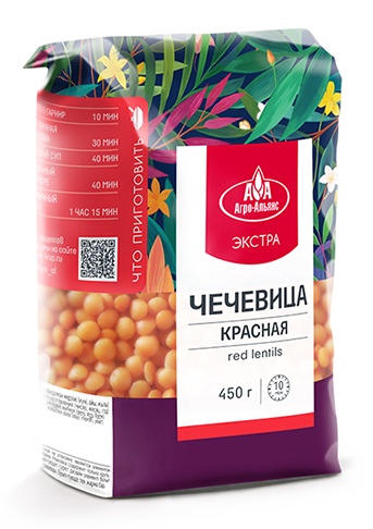 Чечевица красная Агро-Альянс Экстра 450 г 4607072711986 — купить в ...
