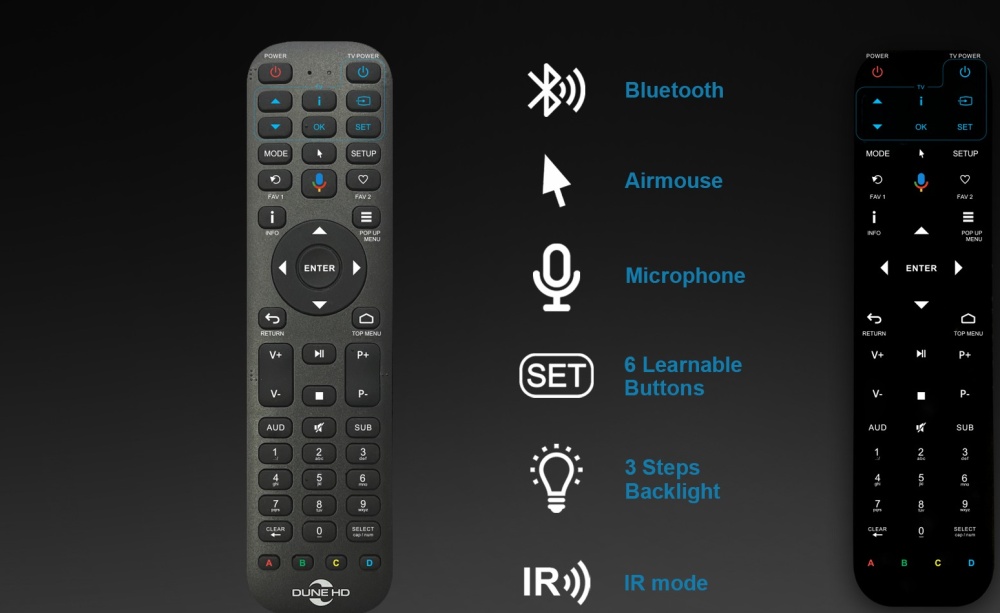 Пульт Dune HD Bluetooth R4 обучаемый Dune HD RCR4 — купить по низкой ...