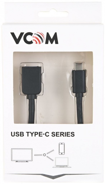 Кабель адаптер Vcom Usb 3 1 Type Cm Usb 3 0 Af Otg 1 5a 5 0gbps 0 2m — купить в интернет