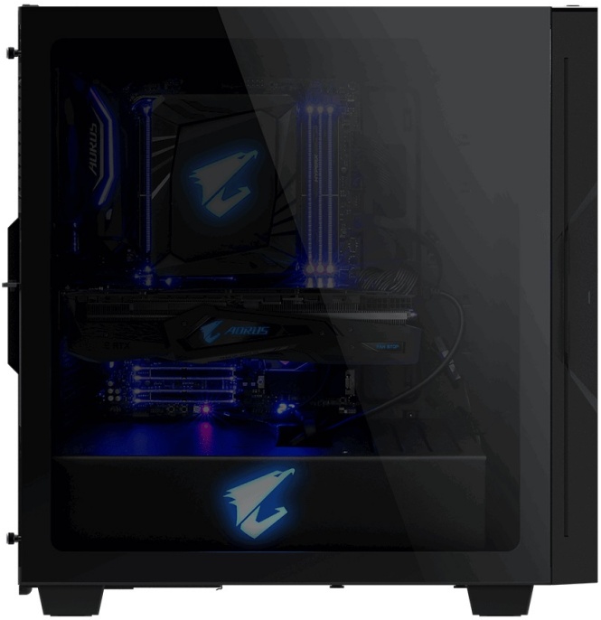 Корпус Gigabyte AORUS C300 GLASS, черный GB-AC300G — купить по низкой ...