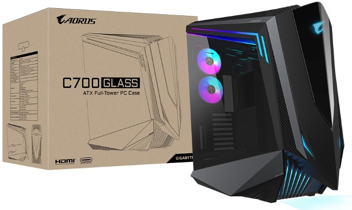 Корпус Gigabyte AORUS C700 GLASS, черный GB-AC700G — купить по низкой ...