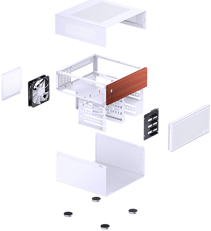 Корпус Jonsbo N4 White — купить по низкой цене в интернет магазине ОНЛАЙН ТРЕЙД РУ