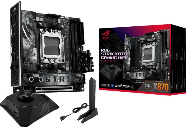 Материнская плата ASUS ROG STRIX X870-I GAMING WIFI (AM5, mini-ITX ...