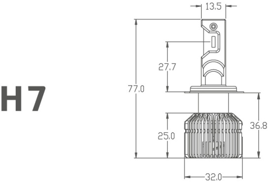 Светодиодные лампы MTF Light, серия DYNAMIC VISION LED, H7, 28W, 2500lm ...