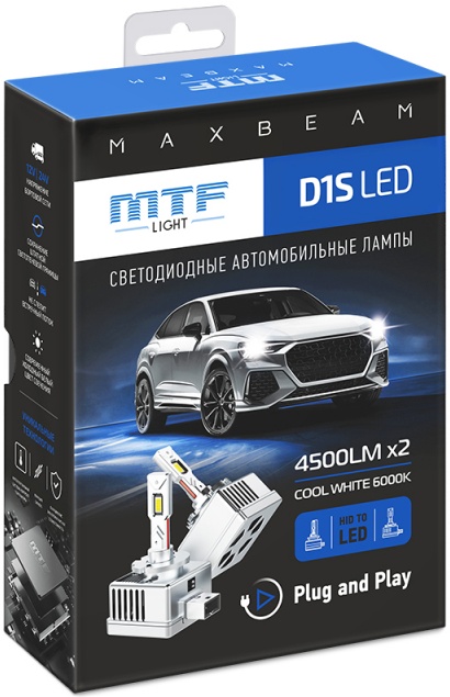 Купить светодиодные лампы MTF Light, серия MaxBeam, D1S, 85V, 35W ...