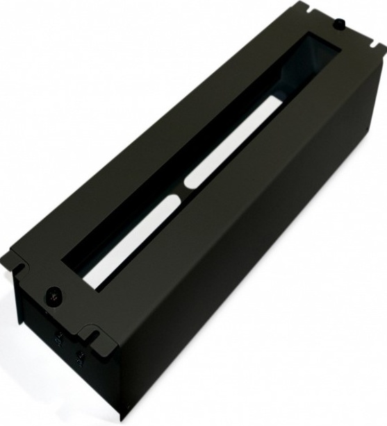 Панель Hyperline BPB19-PS-3U-RAL9005 с DIN-рейкой с регулируемой ...