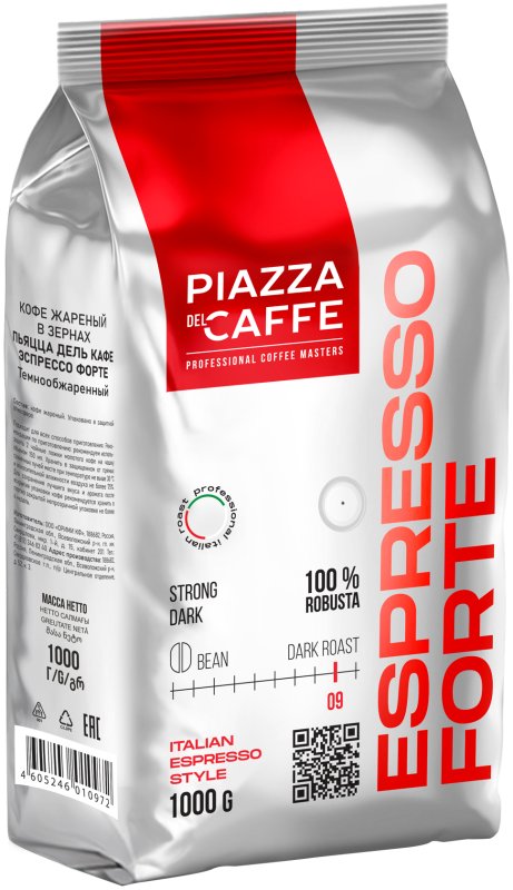 Кофе в зернах Piazza Del Caffe Espresso Forte, 1 кг, промышленная ...