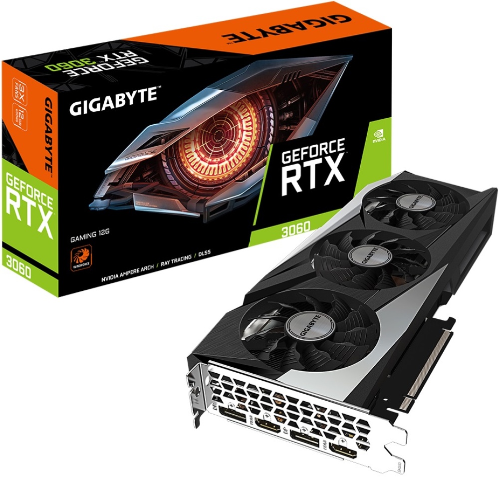 Купить видеокарта GIGABYTE GeForce RTX 3060 GAMING 12G GV-N3060GAMING ...