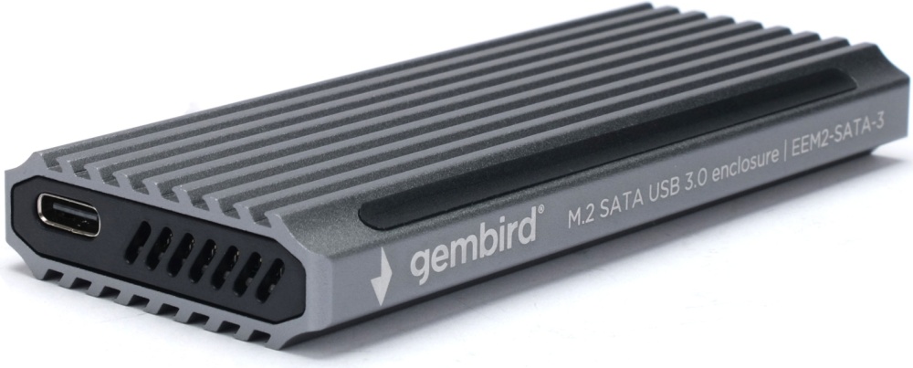 Внешний корпус для SSD M2 Gembird EEM2-SATA-3 металл, серебристый ...
