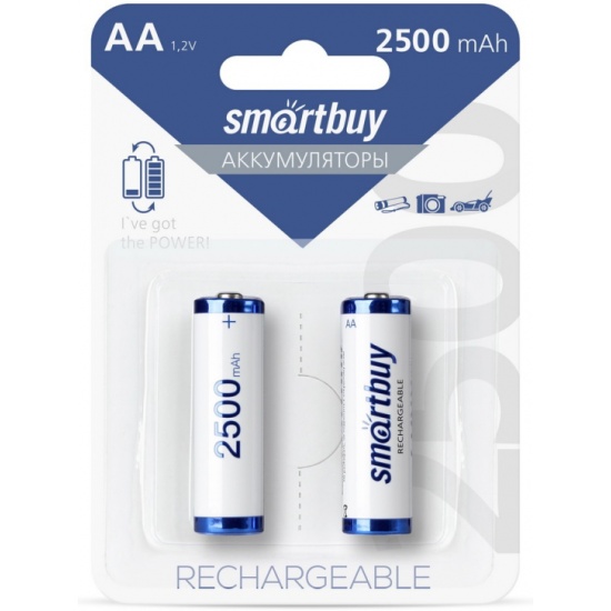 Аккумулятор SmartBuy LR6 AA 2500 mAh (уп 2 шт) — купить в интернет ...