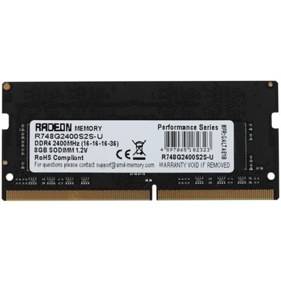 Оперативная память AMD SO-DIMM DDR4 8Gb 2400MHz pc-19200 Radeon R7 ...
