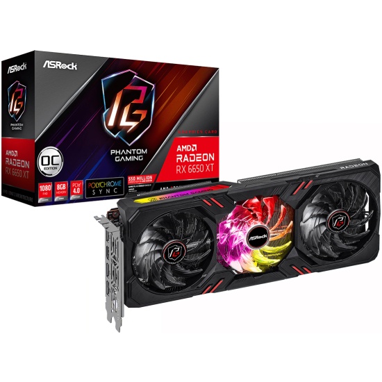 Видеокарта ASROCK Radeon RX 6650 XT Phantom Gaming D OC 8G — купить в ...
