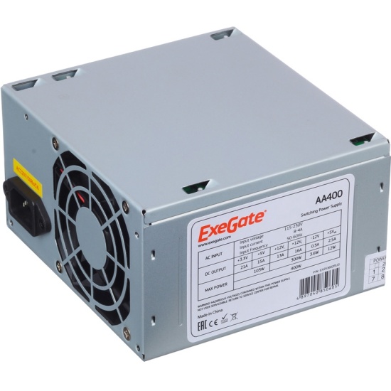 Блок питания 400W Exegate AA400 ATX EX253682RUS — купить в интернет ...