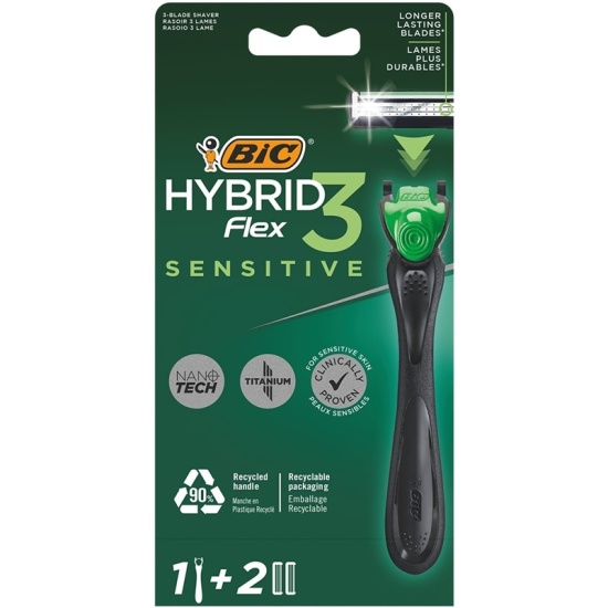 Купить Бритвенный станок BIC Hybrid 3 Flex Sensitive, с 2 сменными ...
