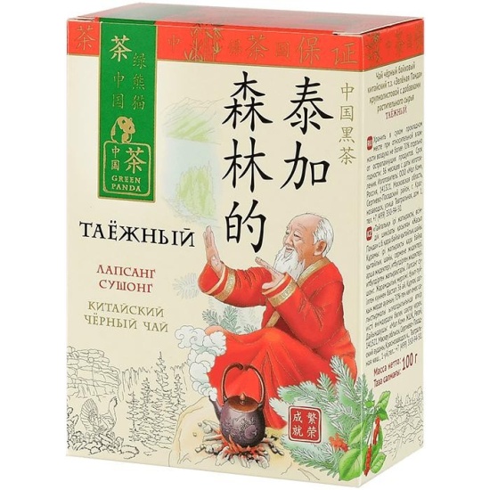 Чай чёрный GREEN PANDA ТАЕЖНЫЙ крупнолистовой 100 г 4607048244876 ...