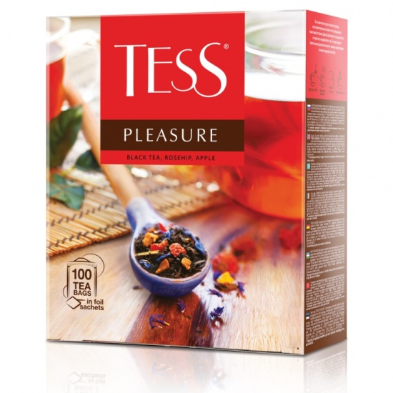 Чай TESS Pleasure черный с добавками, 100 пакетиков ОТ0919-09 — купить ...
