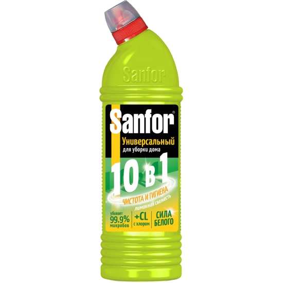 Чистящее средство SANFOR UNIVERSAL 10в1 Лимонная свежесть, универсальное, 750 мл 4602984004058 ...