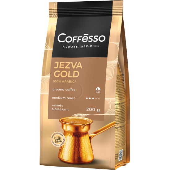 Кофе молотый Coffesso (Коффессо) для турки JEZVA GOLD молотый 200г ...