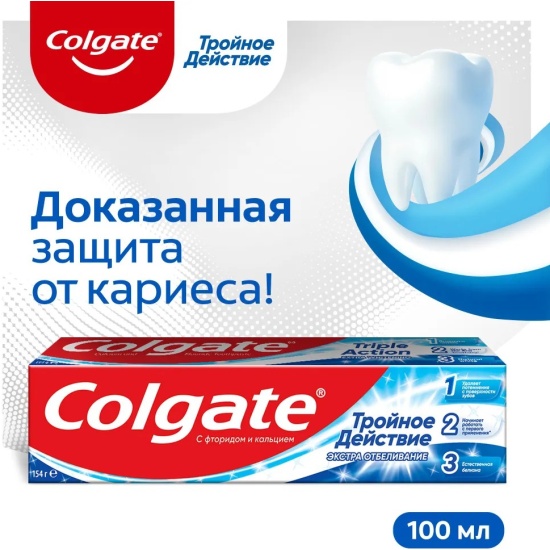 Зубная паста Colgate Тройное действие 100мл 6920354824326 — купить в ...