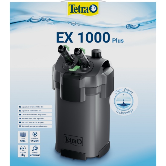 Внешний фильтр для аквариума Tetra EX1000 plus, 1150л/ч, 10,5Вт на 150 ...