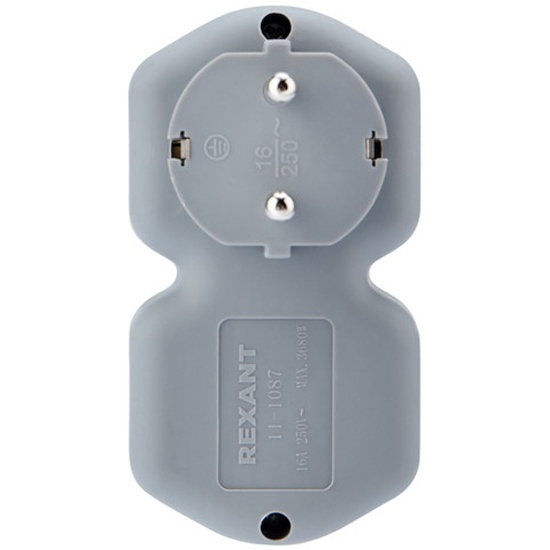 Двойник электрический REXANT 16 А с заземлением и защитными шторками (11-1087) — купить по ...