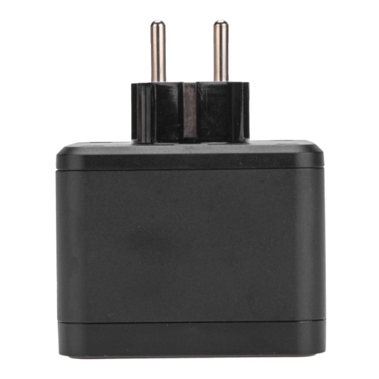 Двойник электрический REXANT Куб 2хUSB + USB Type-C, 16 А, с/з, с ночной подсветкой, черный 11 ...