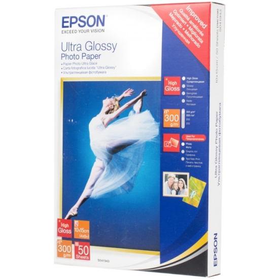 Бумага EPSON Ultra Glossy Photo Paper 10x15 (50 листов) C13S041943 ...