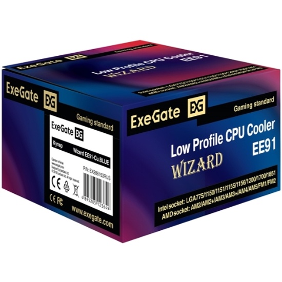 Кулер для процессора ExeGate Wizard EE91-Cu.BLUE (EX286153RUS) — купить ...