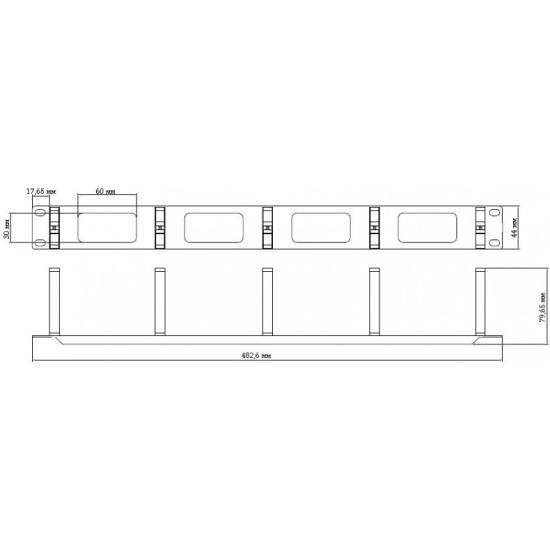 Кабельный органайзер Hyperline CM-1U-PL — купить в интернет-магазине ...
