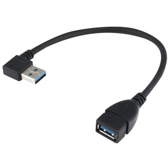 Кабель адаптер угловой KS-is USB 3.0 male female (KS-402O) левый ...