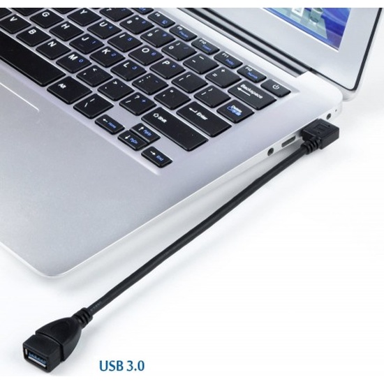 Кабель адаптер угловой KS-is USB 3.0 male female (KS-402O) левый ...