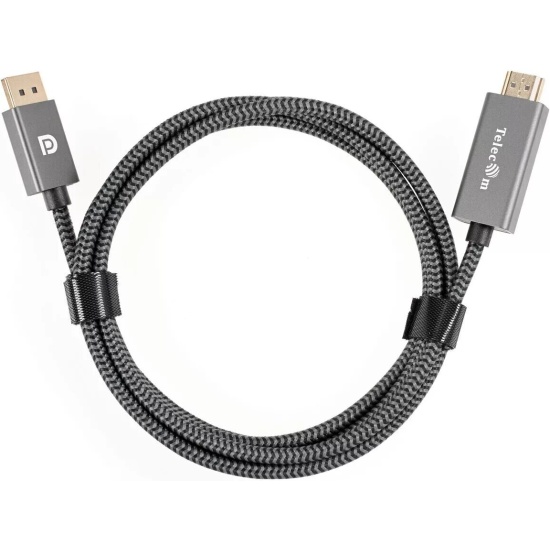 Кабель Telecom DisplayPort M-> HDMI M 4K@60Hz 1.8m Telecom,оплетка ...