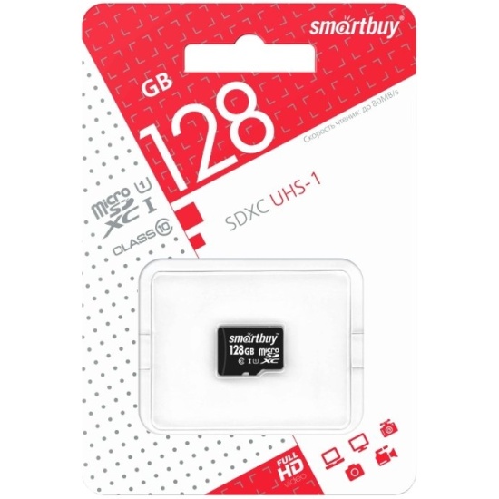Карта памяти micro SDXC 128Gb SmartBuy Class 10 UHS-I — купить в ...
