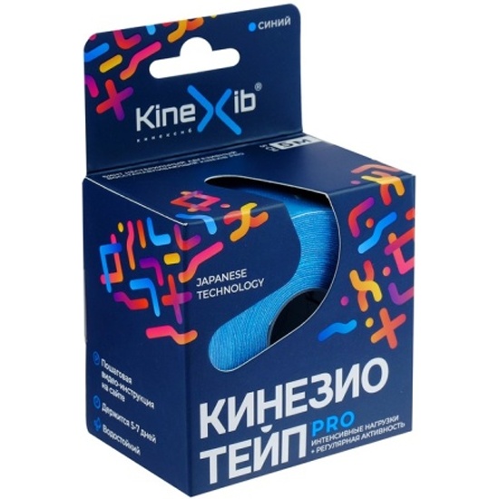Кинезио-тейп Kinexib Pro 5м*5см синий 20803-KINEXIB — купить в интернет ...