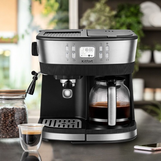 Кофеварка Kitfort КТ-771 рожкового типа — купить в интернет-магазине ОНЛАЙН ТРЕЙД.РУ