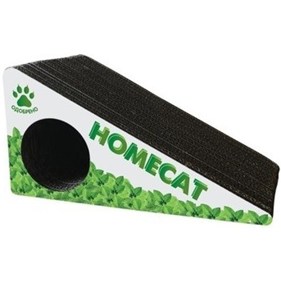 Когтеточка HOMECAT треугольник малый, с кошачьей мятой, гофрокартон ...