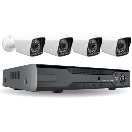 Купить комплект видеонаблюдения GINZZU HK-446D,4ch,1080N,HDMI,4улич кам 2.0Mp,IR20м,пласт в ...