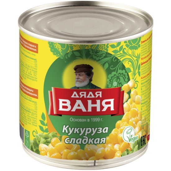 Кукуруза Дядя Ваня сладкая 340 г — купить в интернет-магазине ОНЛАЙН ...