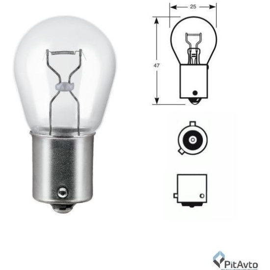 Лампа BOSCH P21W 12V 21W BA15s, 1 шт, 1987302811 — купить в интернет ...
