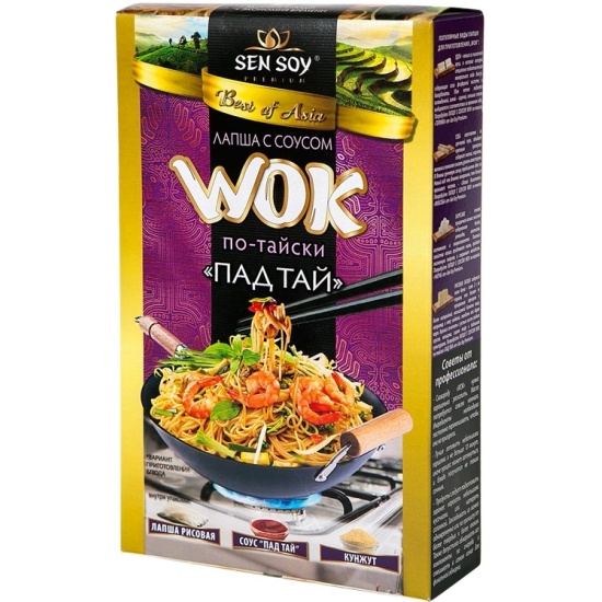 Купить лапша Sen Soy рисовая с соусом Pad Thai и кунжутом 235 г ...