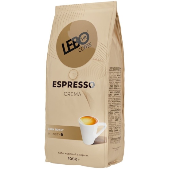 Кофе в зернах LEBO ESPRESSO CREMA 1 кг 4602076002320 — купить по низкой ...