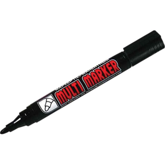 Маркер перманентный Crown MULTI MARKER черный, пулевидный, 3 мм ...