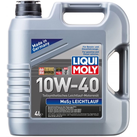 Моторное масло LIQUI MOLY MoS2 Leichtlauf 10W-40 полусинтетическое 4 л ...