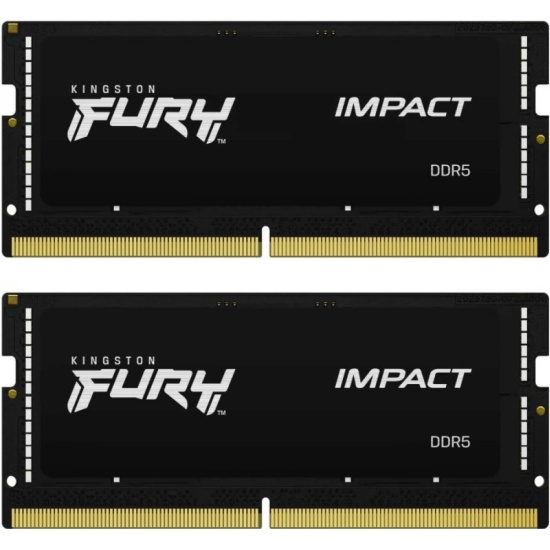 Оперативная память Kingston SO-DIMM DDR5 32Gb(2x16Gb) 5600Mhz pc-44800 FURY Impact CL40 1.1V ...