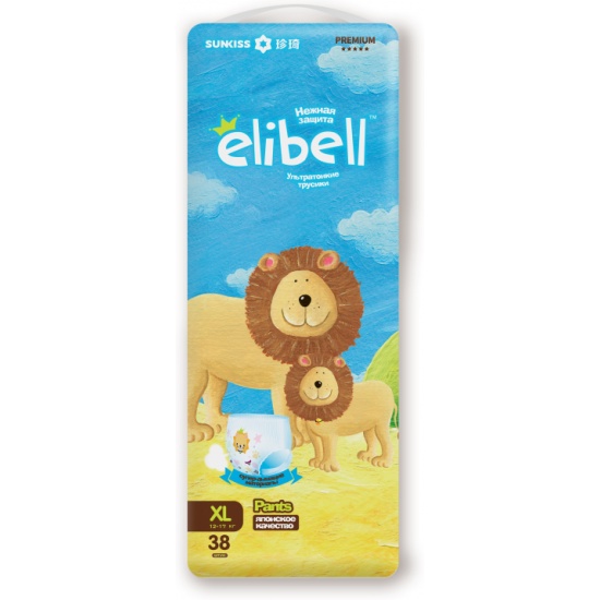 Подгузники-трусики Elibell XL (12-17 кг.), 38 шт. — купить в интернет ...