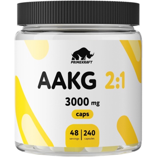 Аминокислоты PRIME KRAFT СПДПП AAKG 2:1 CAPS, банка 240 капсул ...